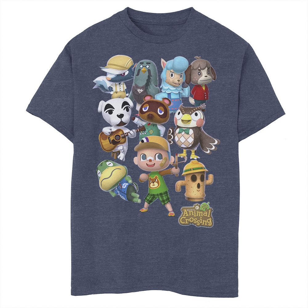 Boys 6-20 Nintendo Animal Crossing New Leaf Villager Group Shot Graphic Tee