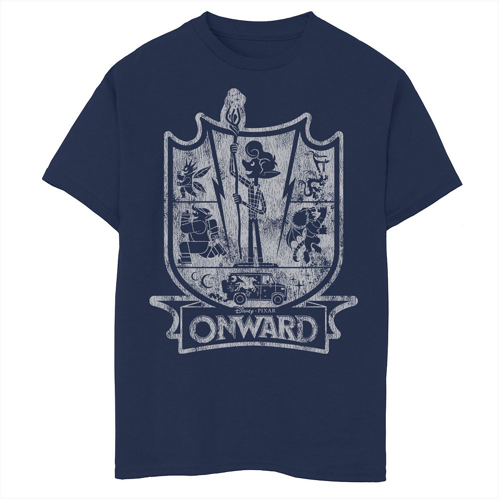 Disney / Pixar's Onward Boys 6-20 Big Crest Group Shot Graphic Tee