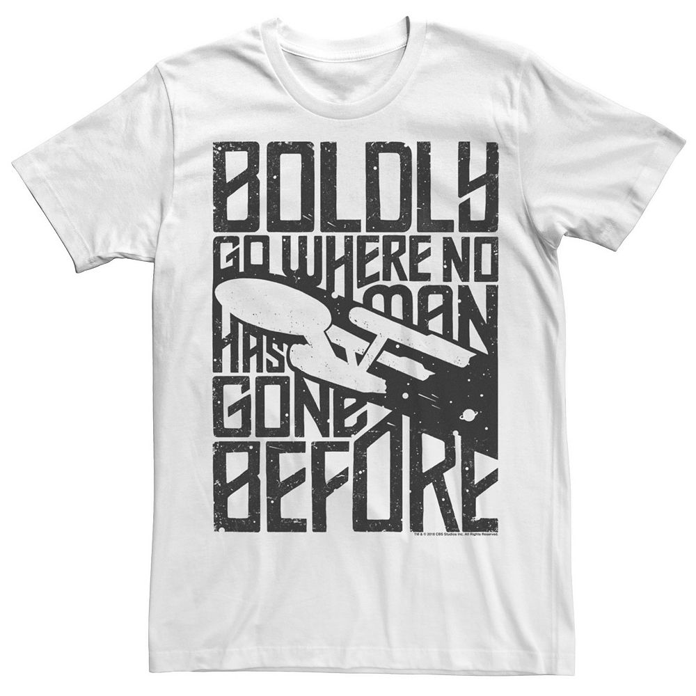 Men's Star Trek Boldly Go Quote Tee