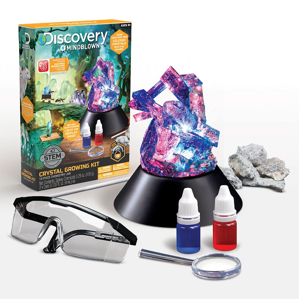 Discovery #Mindblown Crystal Growing Kit 13-piece Chemistry Lab