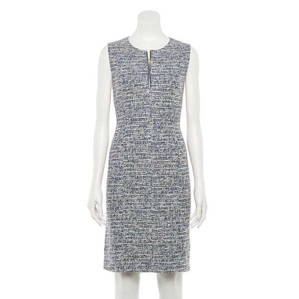 Women's Apt. 9® Zip Front Sleeveless Sheath Dress