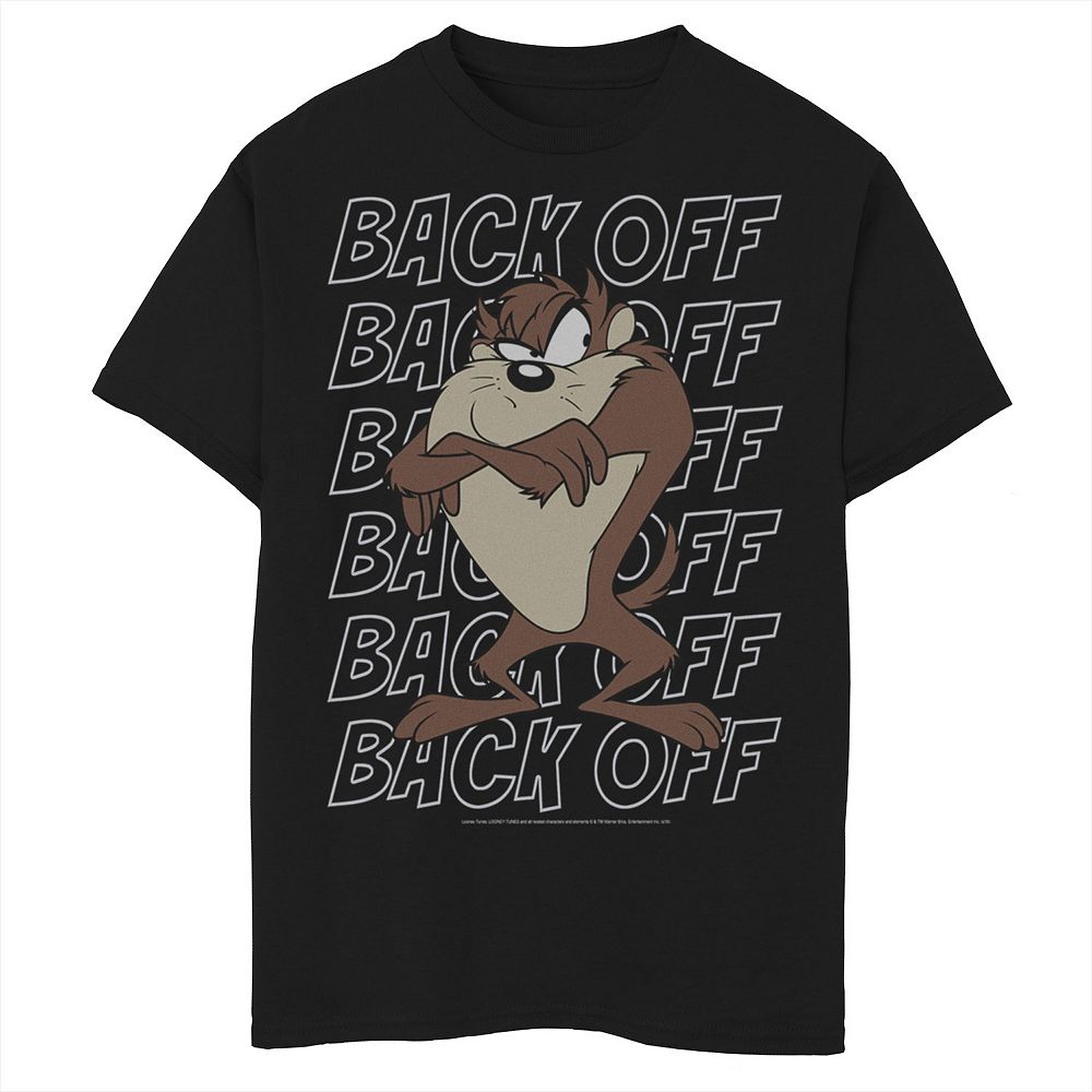 Boys 6-20 Looney Tunes Taz Back Off Stack Portrait Graphic Tee