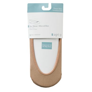 Apt. 9® 3-pk. Microfiber Liner Socks