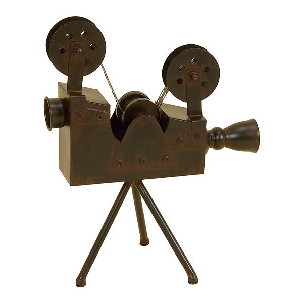 Stella & Eve Vintage Style Double Reel Metal Movie Camera Table Decor ...