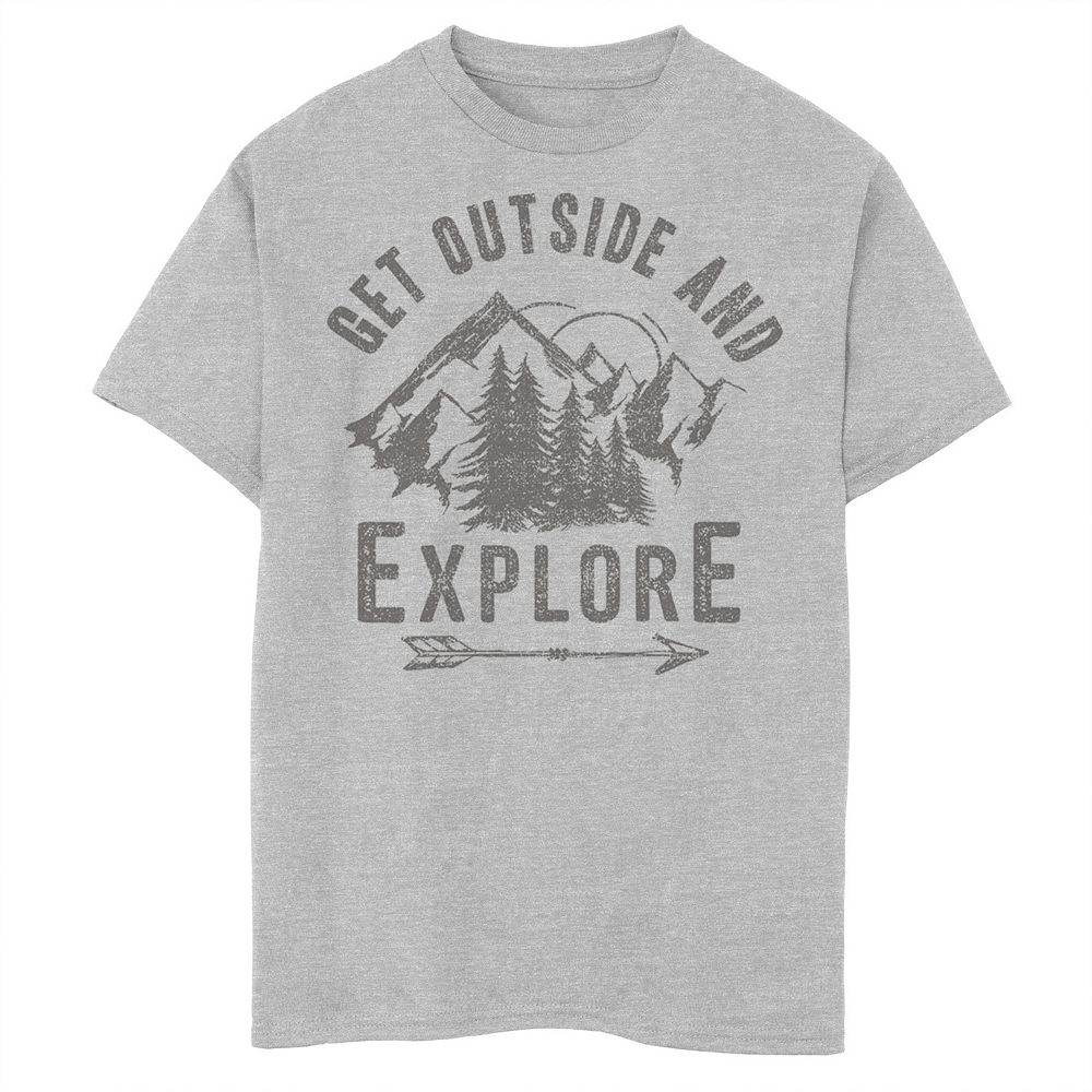 Boys 6-20 Get Outside And Explore Forest Scene Graphic Tee