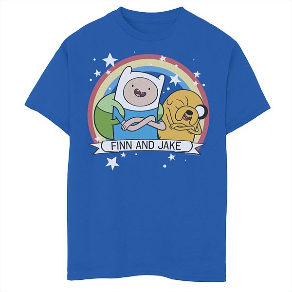 Boys 8-20 Cartoon Network Adventure Time Finn & Jake Rainbow Banner ...