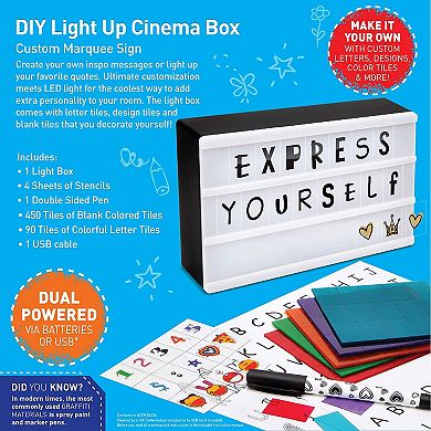 Discovery Kids DIY Light Up Cinema Box - Customizable Backlit Message Board