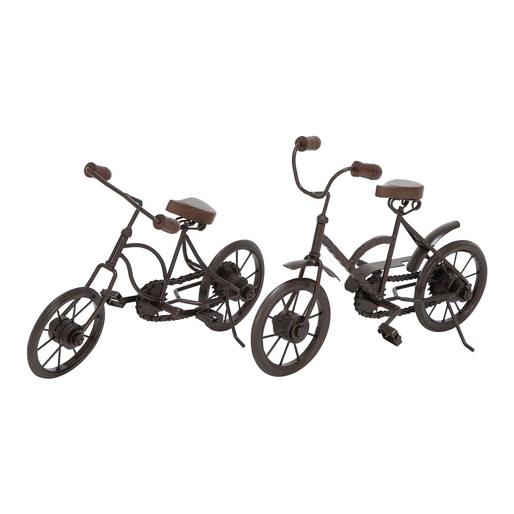 Stella & Eve Rustic Bicycle Sculpture Table Decor 2-piece Set
