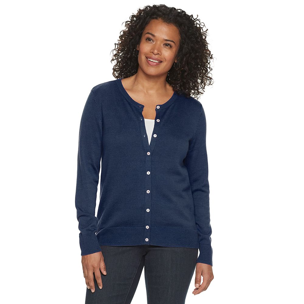 Women's Croft & Barrow® Essential Button-Front Cardigan