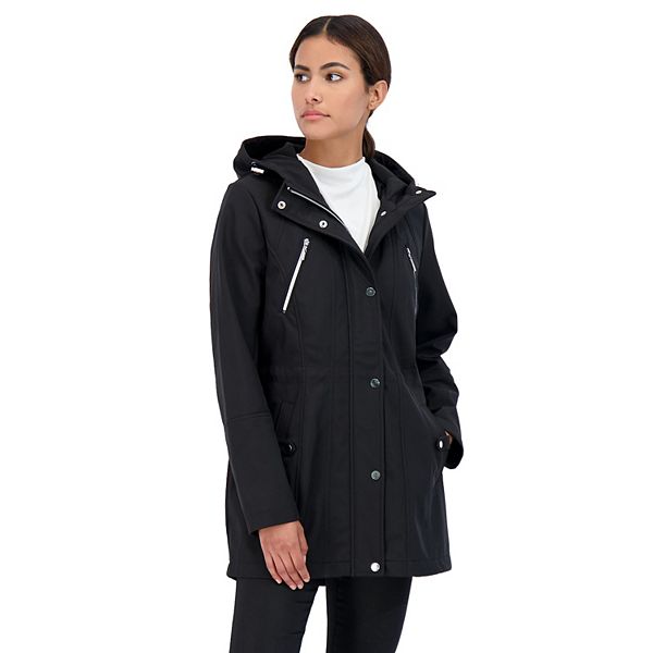 Women's Sebby Collection Hood Water-Resistant Anorak Jacket