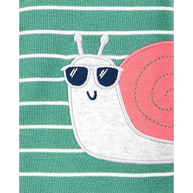 Baby Boy Carter's Snail Snap-Front Romper