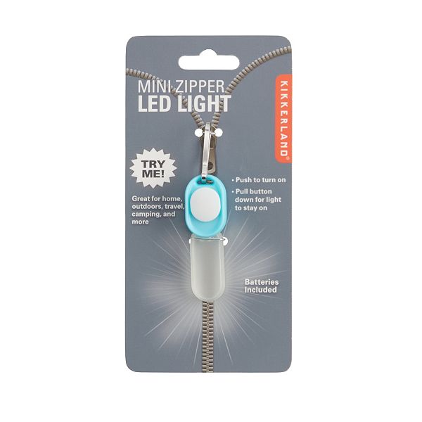 Kikkerland Blue Mini Zipper LED Light