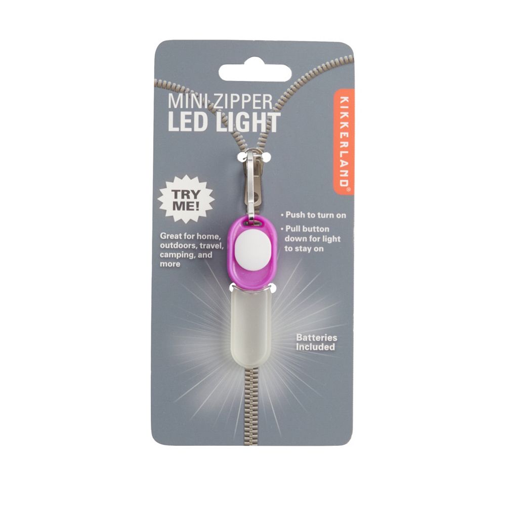 Kikkerland Pink Mini Zipper LED Light