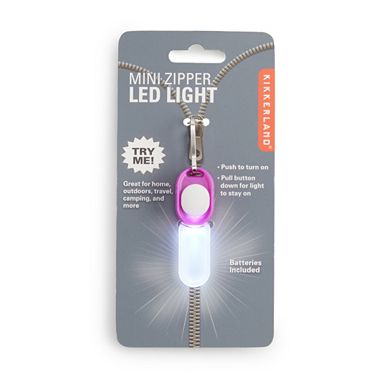 Kikkerland Pink Mini Zipper LED Light