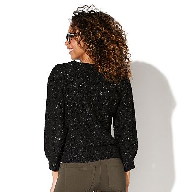 Juniors' Vylette™ Balloon Sleeve Sweater