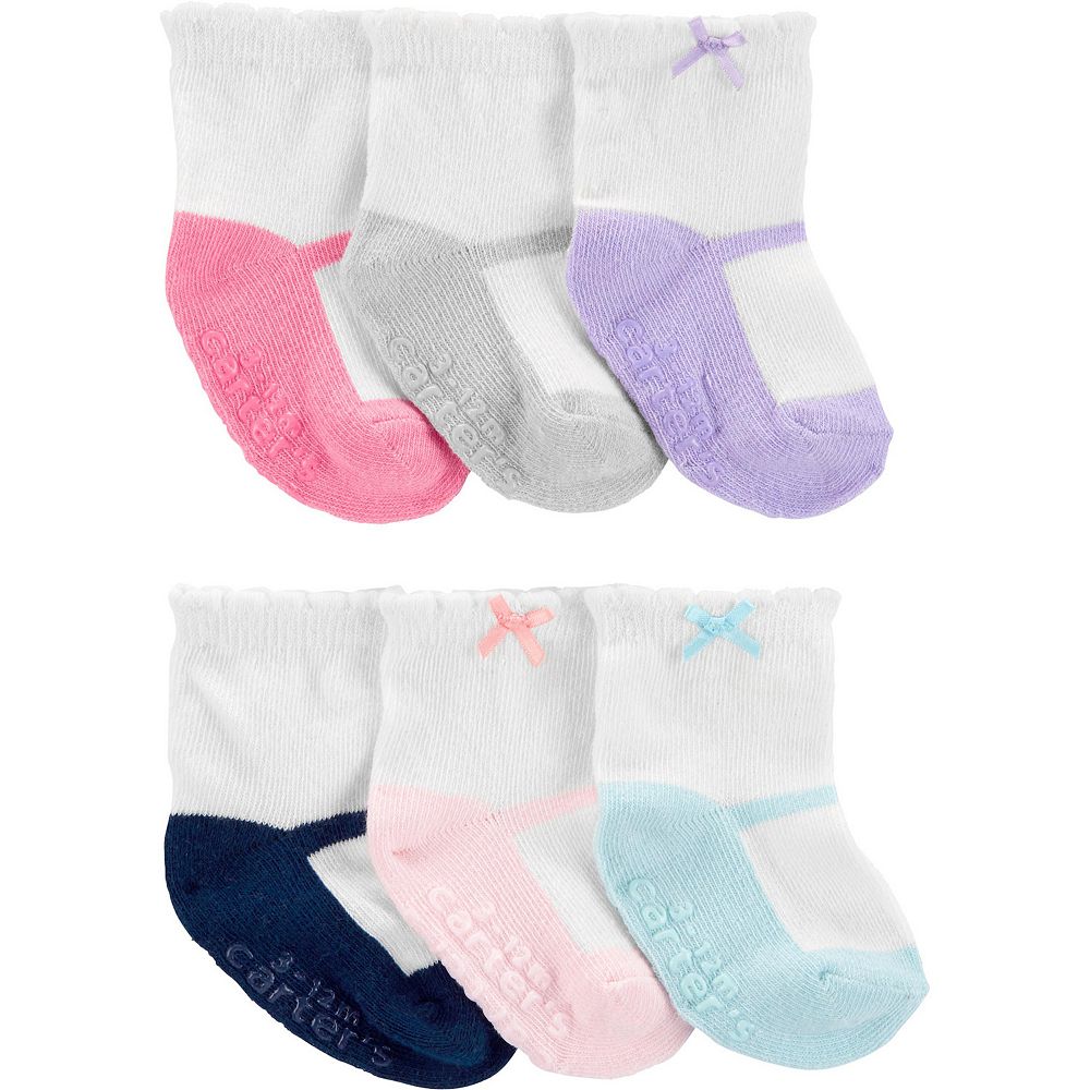 Baby Girl Carter's 6 Pack Bootie Crew Socks