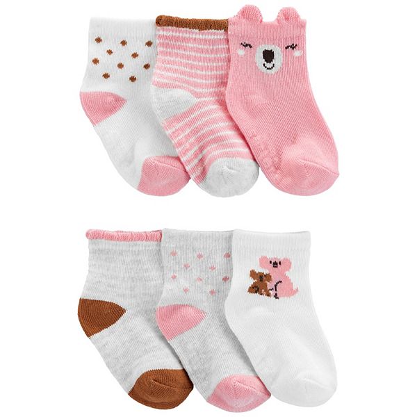 Baby Girl Carter's 6 Pack Bootie Crew Socks