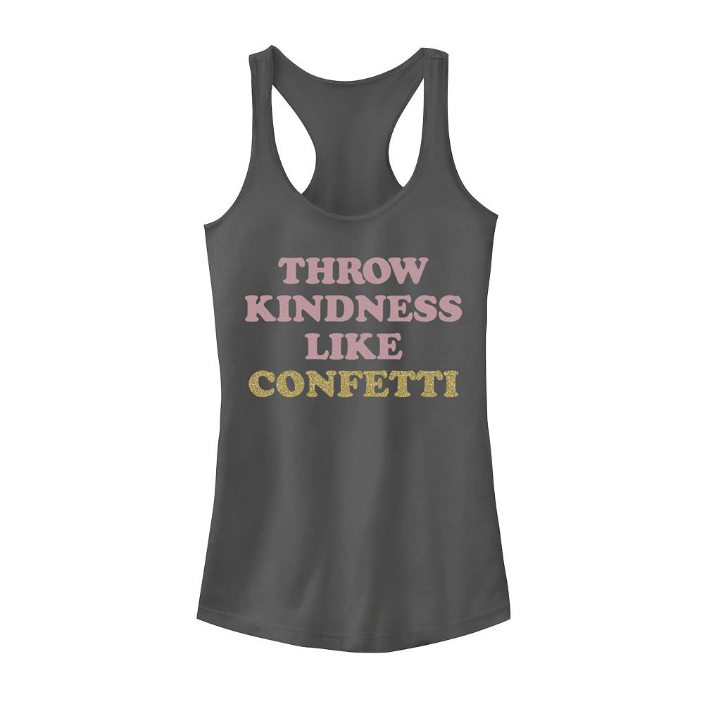 Juniors' Kindness Confetti Graphic Tank Top