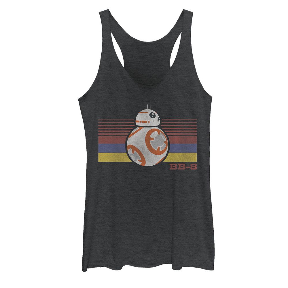 Juniors' Star Wars BB-8 Retro Stripes Tank Top