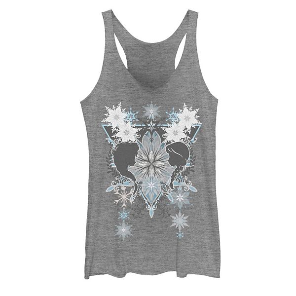 Juniors' Disney's Frozen Elsa Anna Snowflake Boho Tank Top
