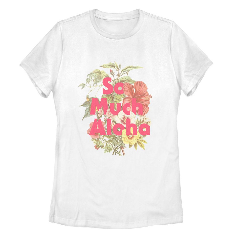 Juniors' So Much Aloha Floral Tee