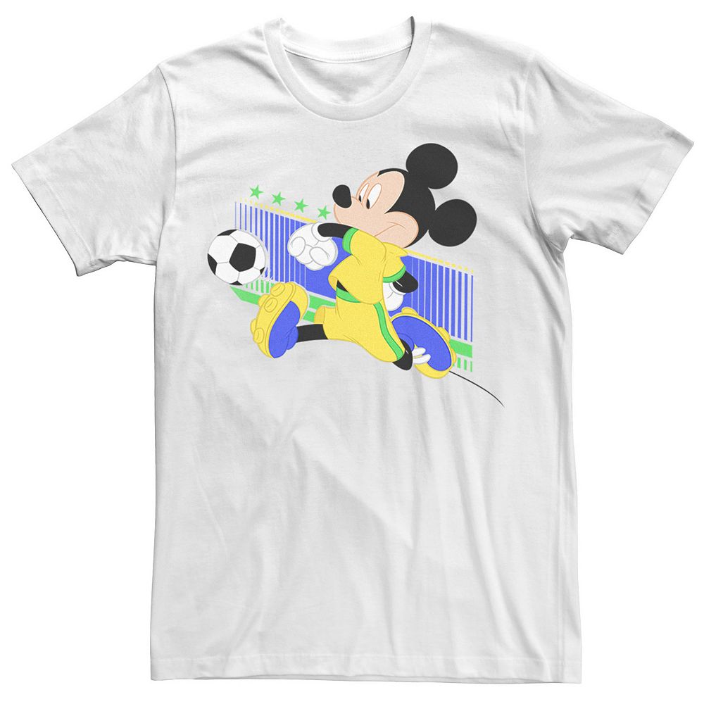 Disney's Mickey Mouse Brazil Soccer Uniform Portrait Men's Tee