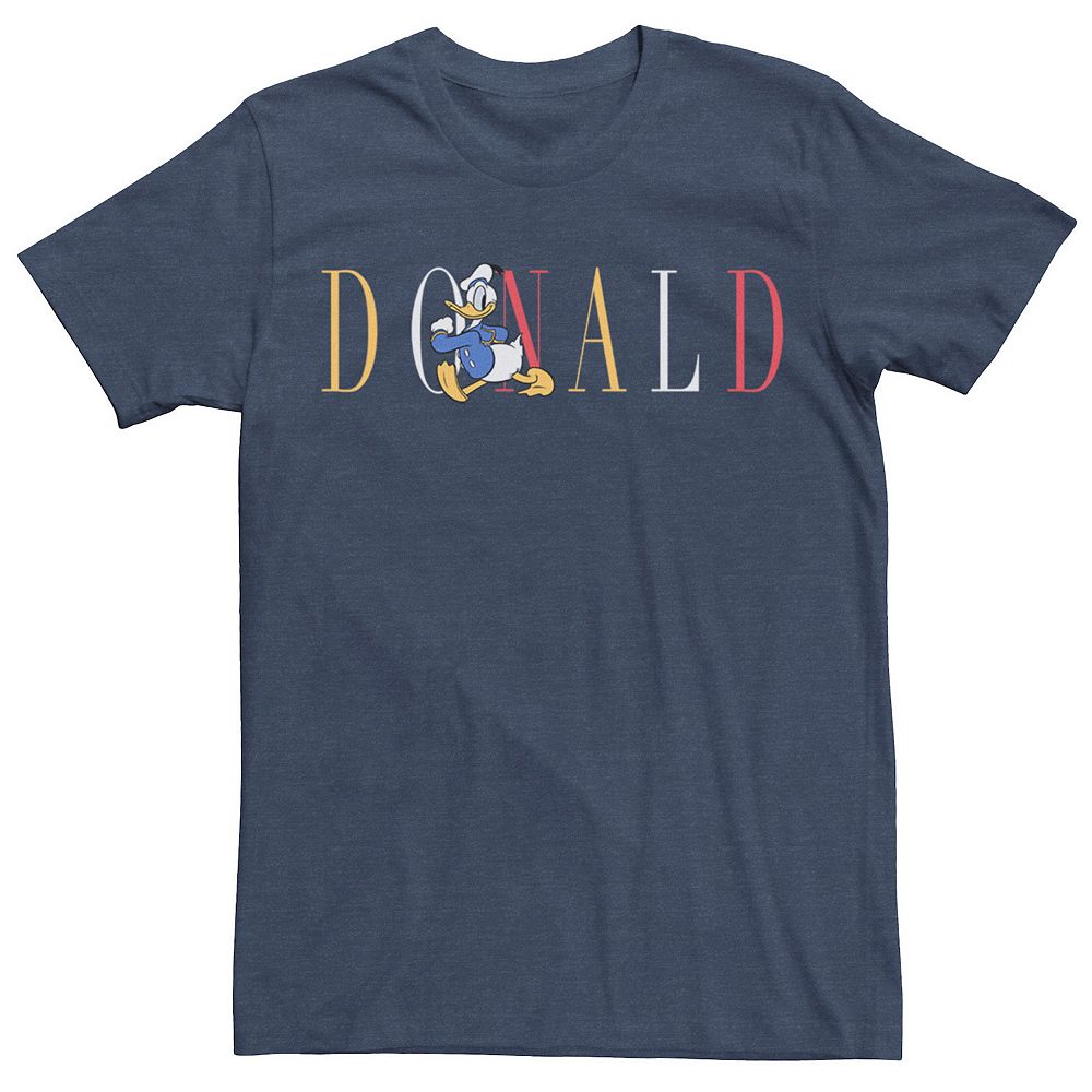 Disney's Donald Duck Est. 1934 Donald Colorful Text Men's Tee