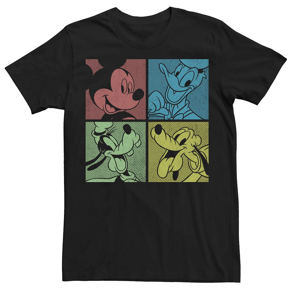 Disney's Mickey And Friends Men's Group Shot Comic Panels Tee