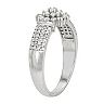 Tiara Sterling Silver 1/2 Carat T.W. Diamond Cluster Ring
