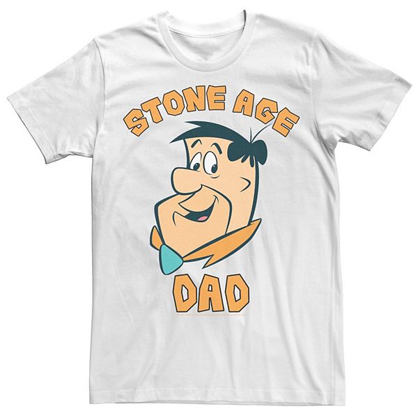 Men's Flinstones Stone age Dad Father Text Tee