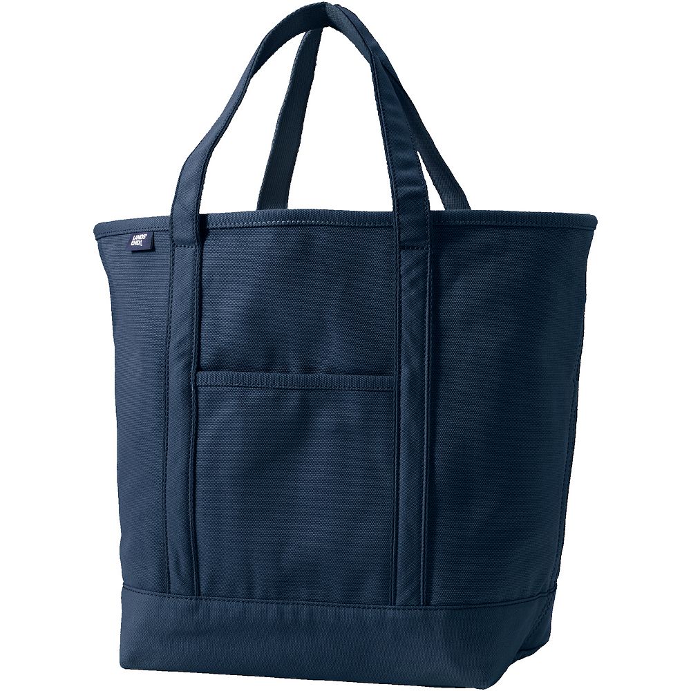 Lands' End Open Top Canvas Large Tote Bag
