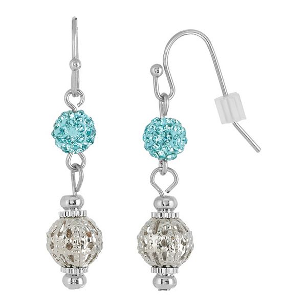 1928 Pink Fireball and Filigree Drop Earrings