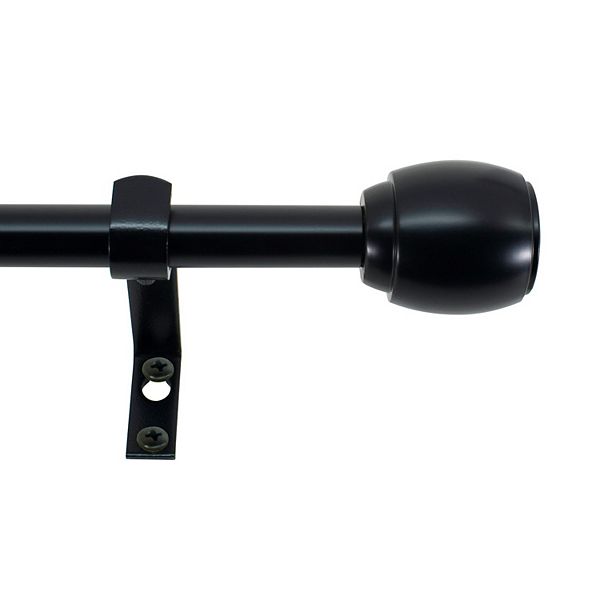 Montevilla 5/8" Diameter Cap Adjustable Curtain Rod Set