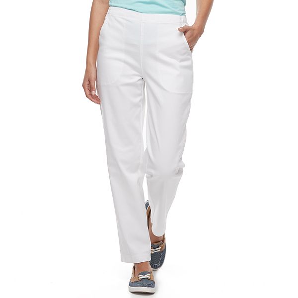 Petite Croft & Barrow® Comfort Waist Pull-On Tapered Pants
