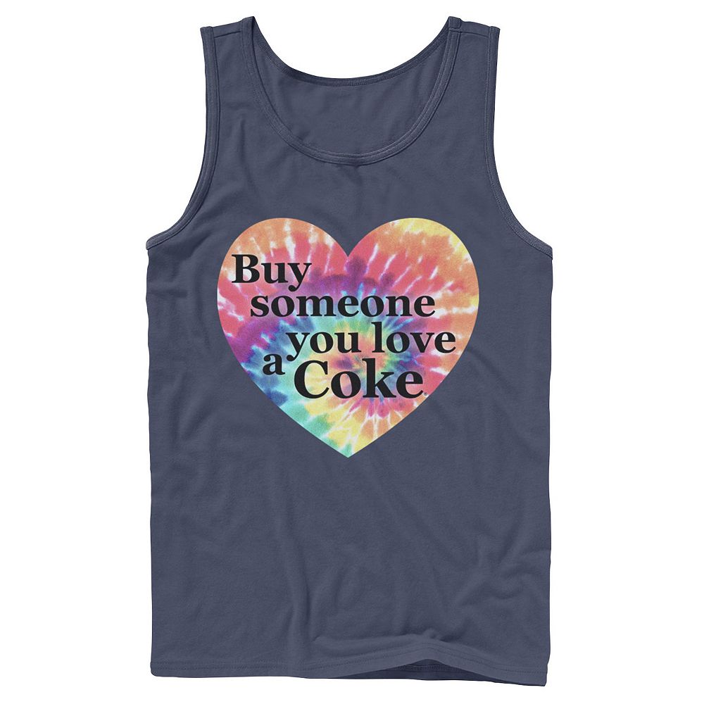 Adult Coca-Cola Pride Buy Someone You Love A Coke Tie Dye Heart Tank Top