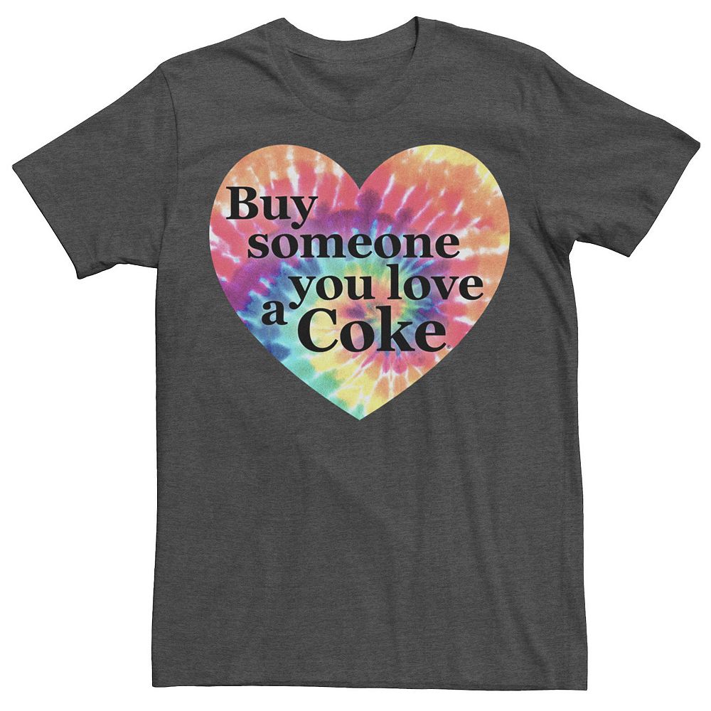Adult Coca-Cola Pride Buy Someone You Love A Coke Tie Dye Heart Tee