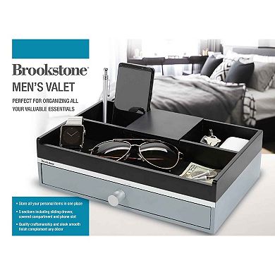 Brookstone Black & Silver Tone Valet
