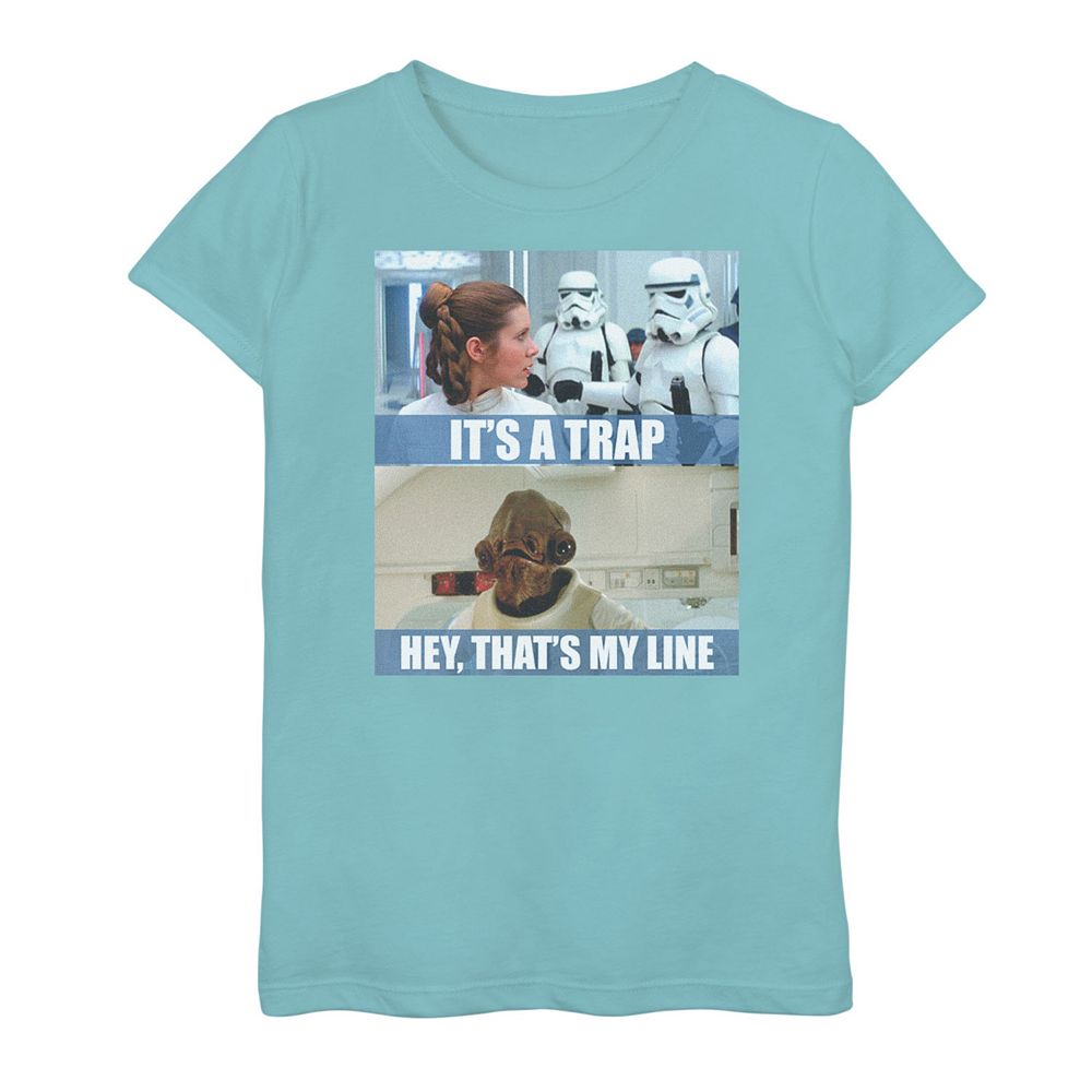 Girls 7-16 Star Wars Its A Trap Meme Graphic Tee