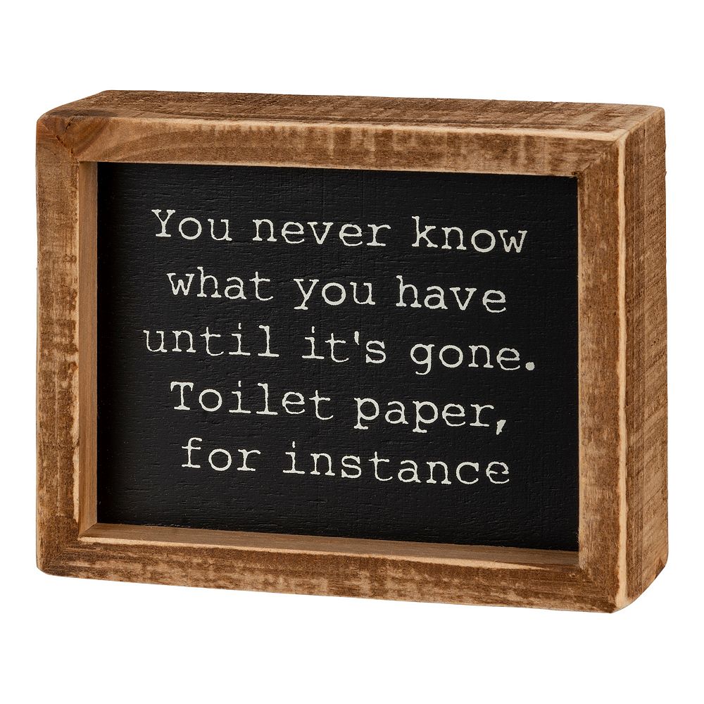 Toilet Paper Box Sign Wall Art By Kathy