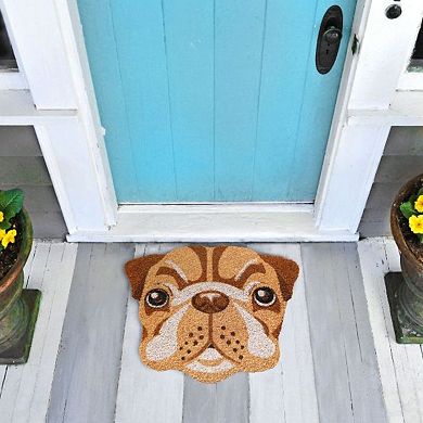 RugSmith Shaped Pug Face Doormat