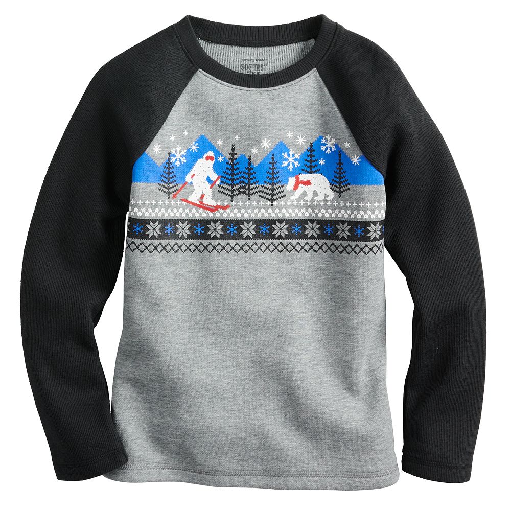 Toddler Boy Jumping Beans® Reverse Flatback Raglan Tee