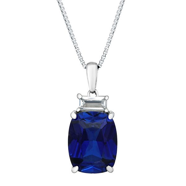 Lab Created Sapphire Necklace