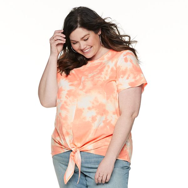 Plus Size EVRI™ Knot-Hem Tee