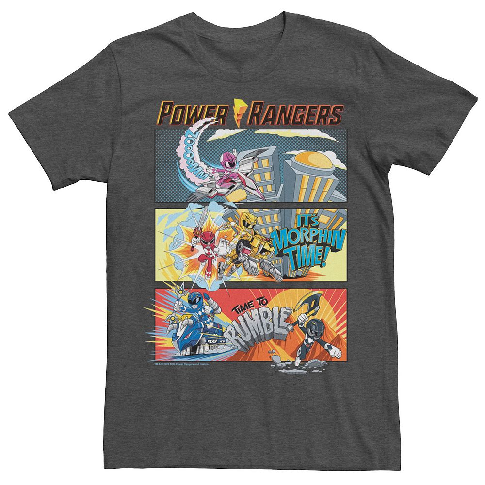Men's Power Rangers Comic Action Panels Tee