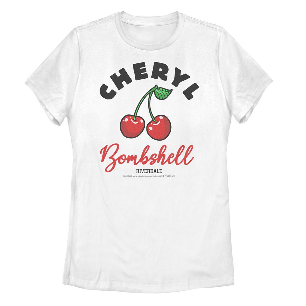Juniors' Riverdale Cheryl Bombshell Cherry Logo Tee