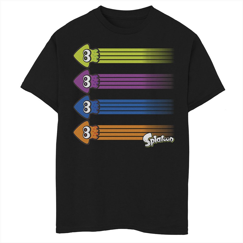 Boys 8-20 Nintendo Splatoon Inkling Teams Squid Color Streaks Graphic Tee