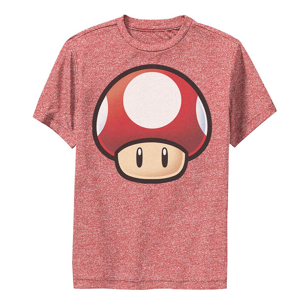 Boys 6-20 Nintendo Super Mario Red Mushroom Big Face Graphic Tee