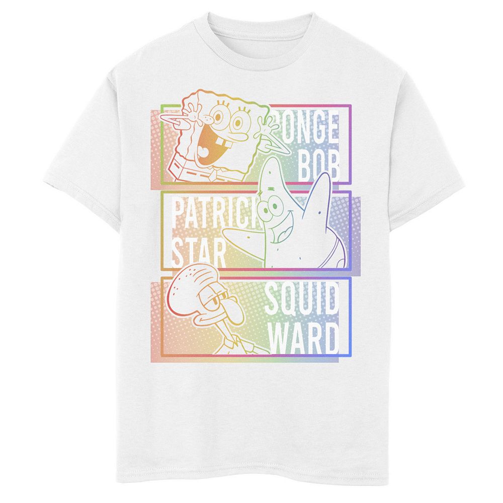 Boys 6-20 SpongeBob SquarePants Patrick Squidward Rainbow Gradient ...