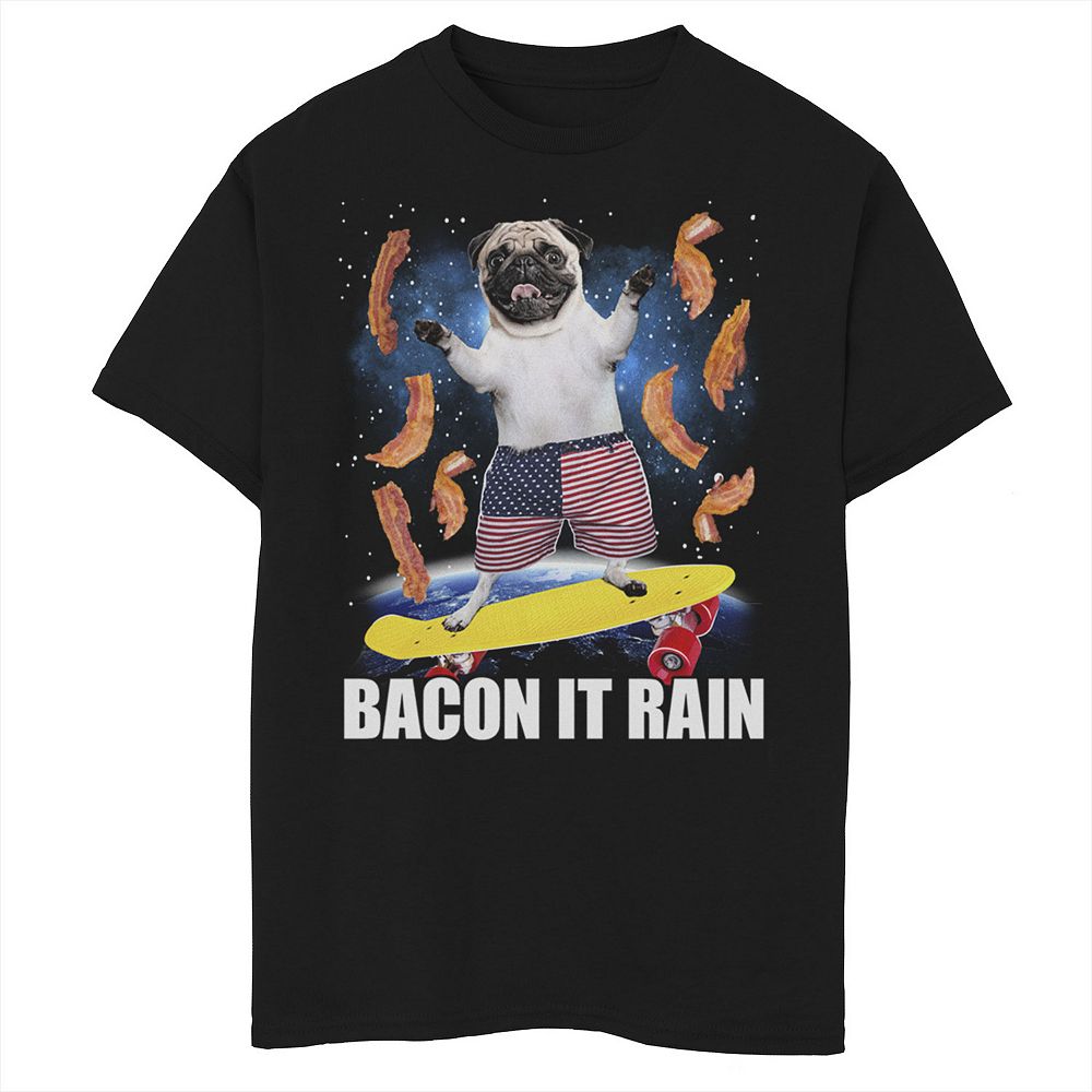 Boys 6-20 Fifth Sun Bacon It Rain Pug Skateboarding Graphic Tee