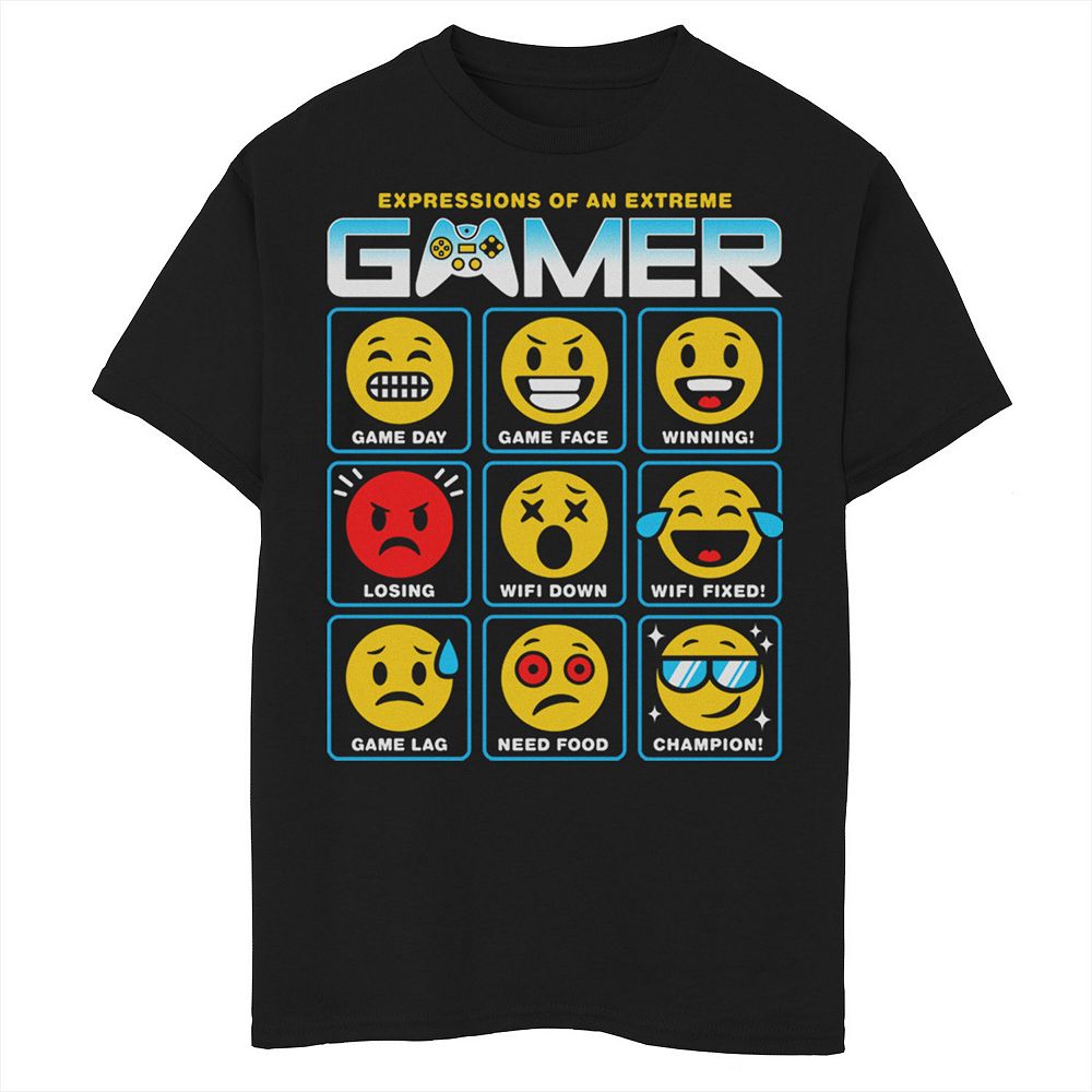 Boys 6-20 Fifth Sun Expressions Of An Extreme Gamer Emojis Graphic Tee